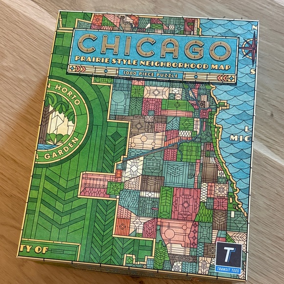 Games | Chicago Prairie Style Neighborhood Map Puzzle | Poshmark